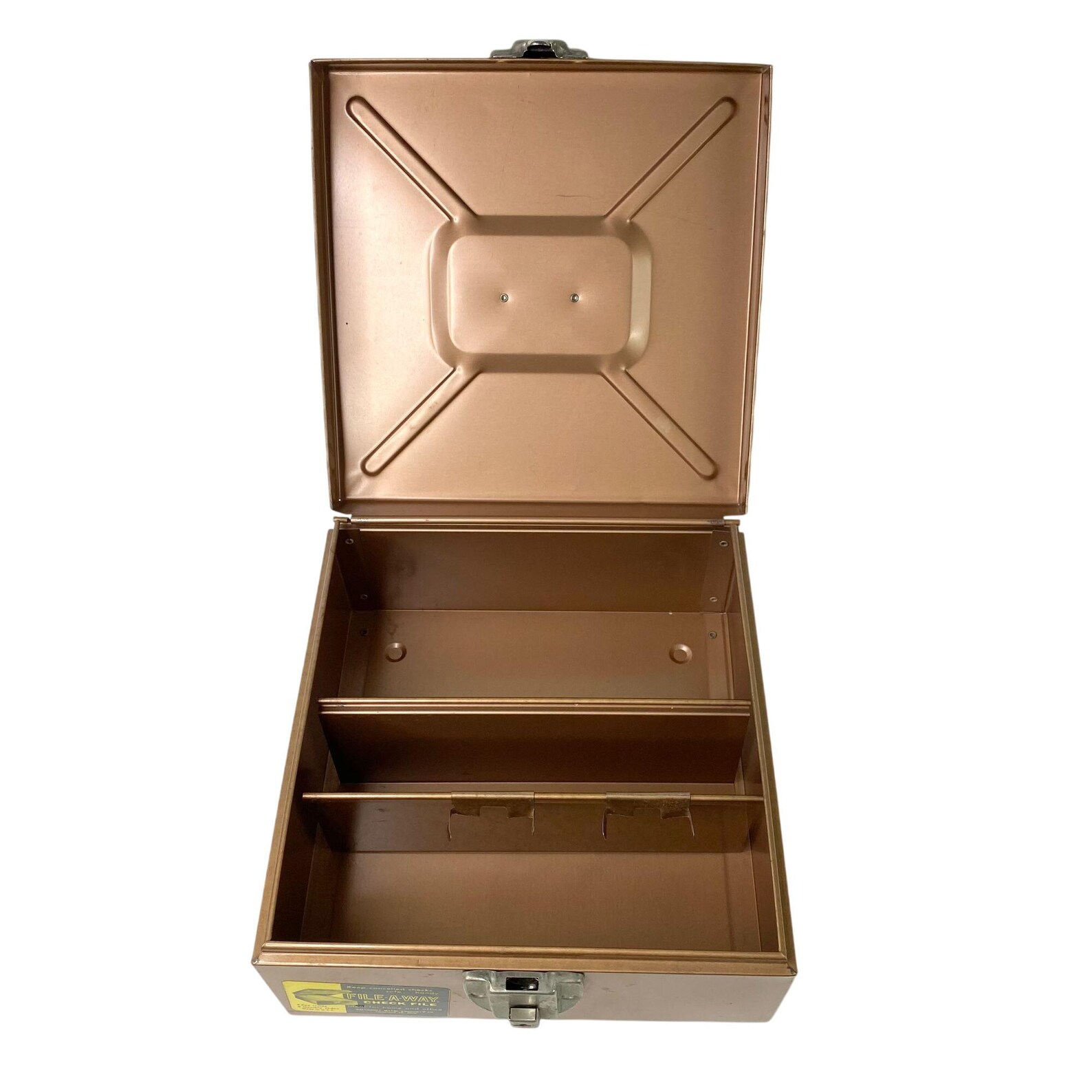 Copper Metal File-a-way Check File Box 50s Vtg Office Recipe - Etsy