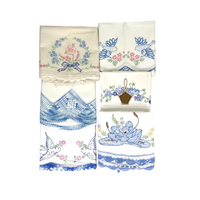 Embroidered Pillowcases - Etsy