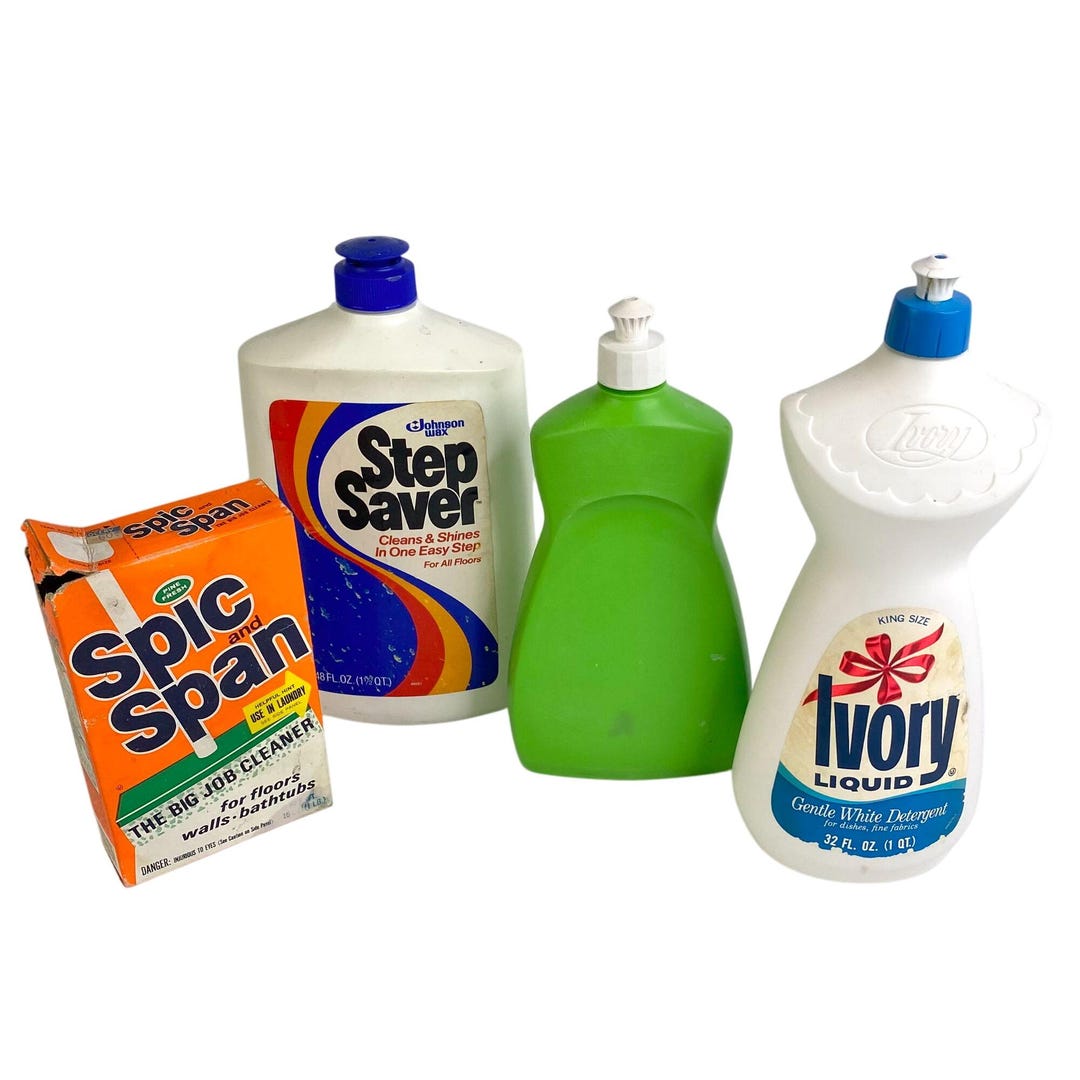Vintage Kitchen Cleaning Product Packages Movie Film Props Ivory Spic ...