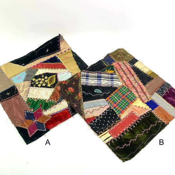 Crazy Quilt Squares - Etsy