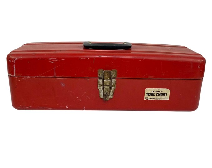 Union Tool Chest 40s Vintage Red Metal Tool Box Industrial Storage - Etsy