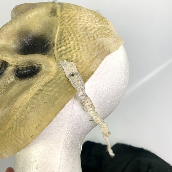 Vintage Germany Latex Halloween Mask w Hood Skeleton … - Gem