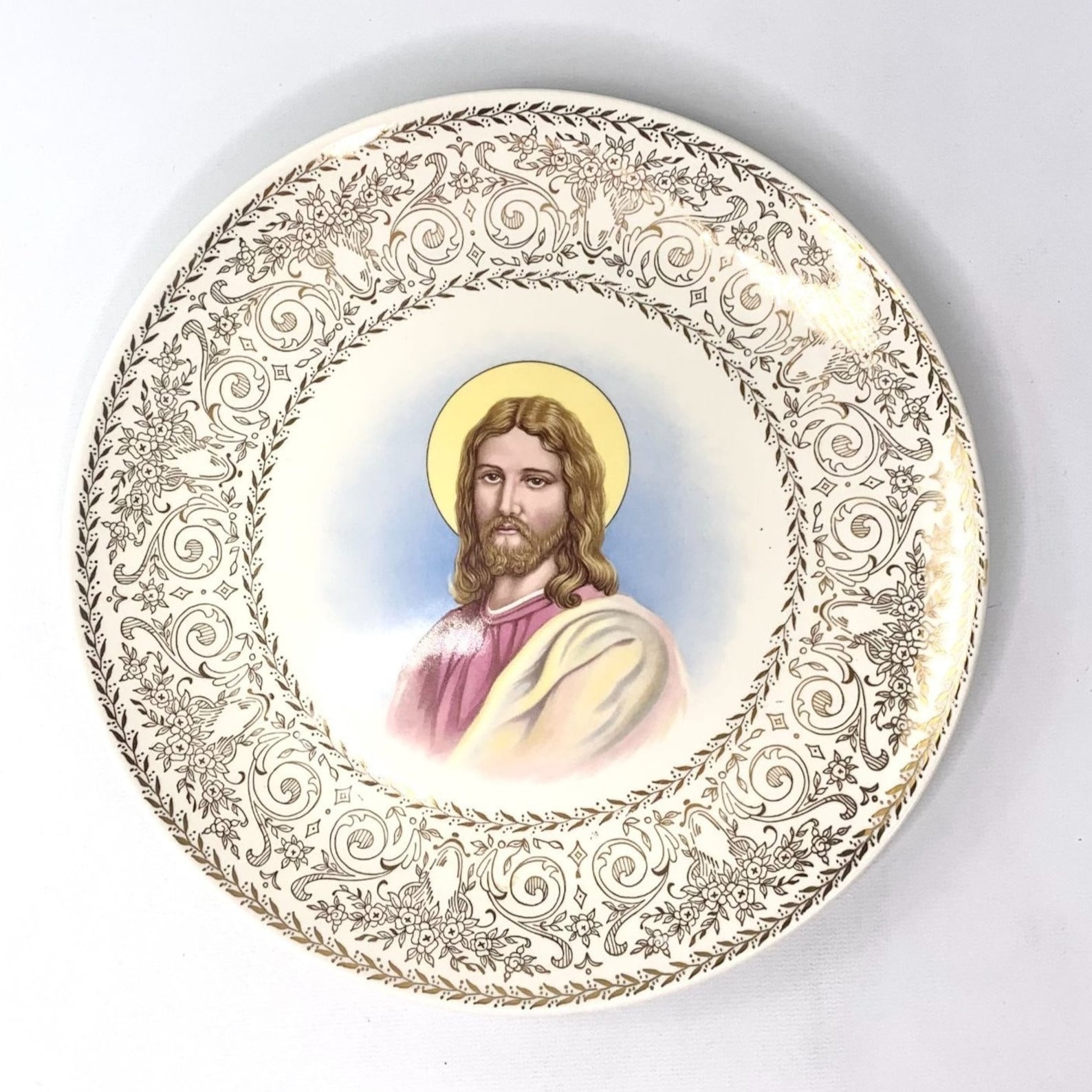 Ornate Gold Jesus Plate 10 Inch Religious Christian China Wall - Etsy