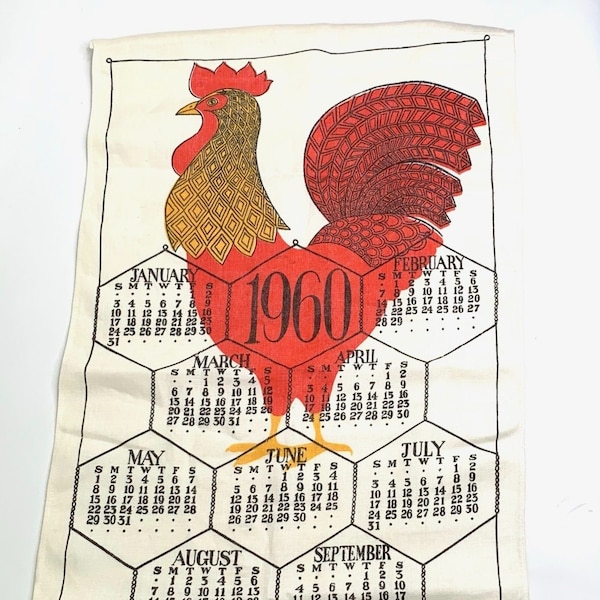 1960 Calendar - Etsy