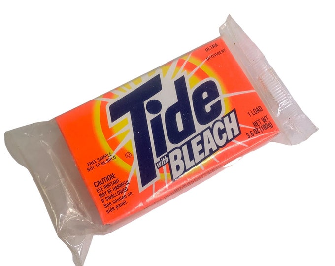 Tide 90s Vintage Laundry Detergent Sample Box 3.4 Oz Movie Film Props ...