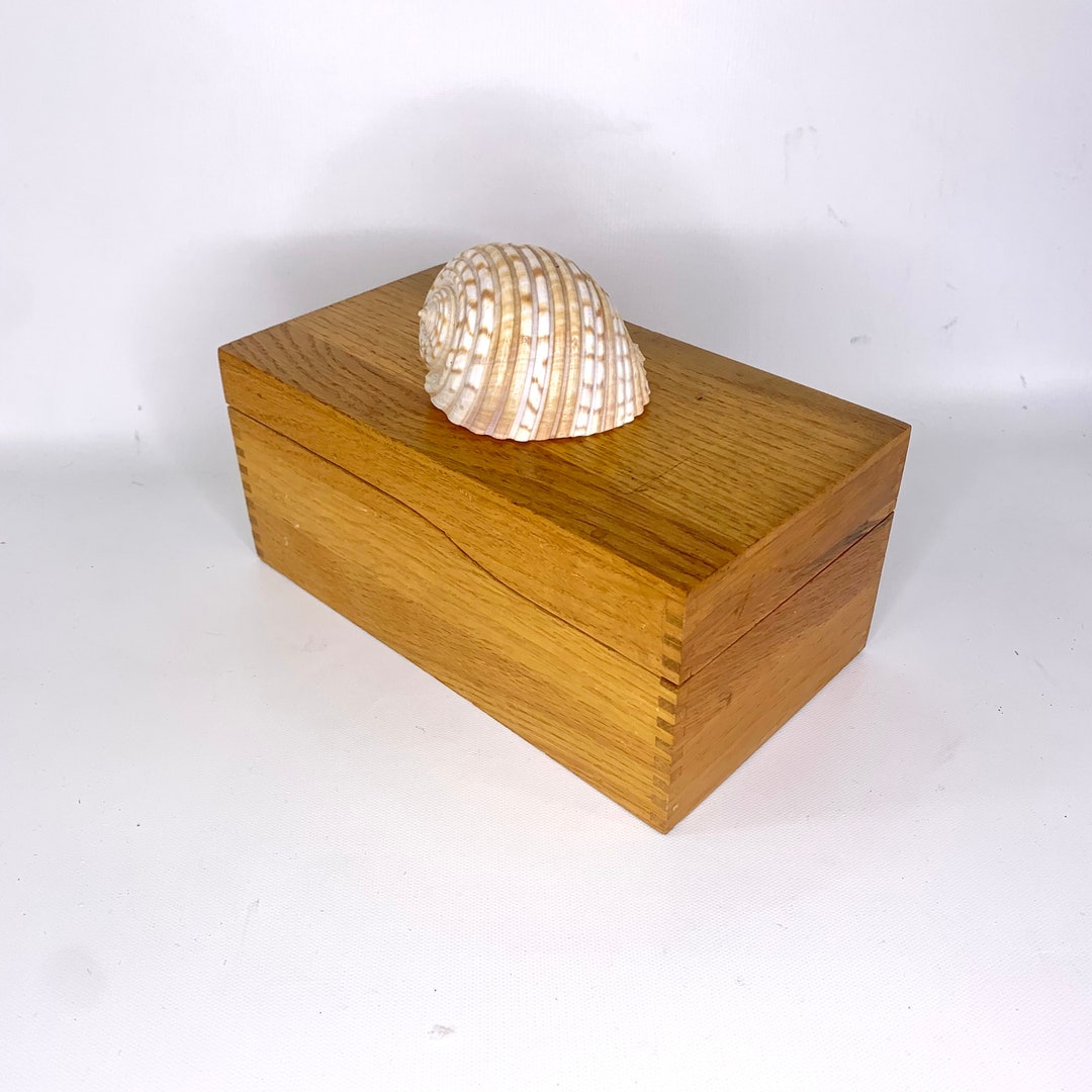 Oak Dovetailed Library Box Peerless Wood Index Card Office Storage ...