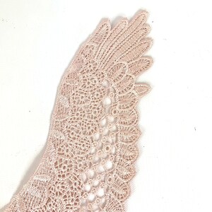 Large 18 Long Pale Rose Pink Vintage Lace Appliqué - Etsy