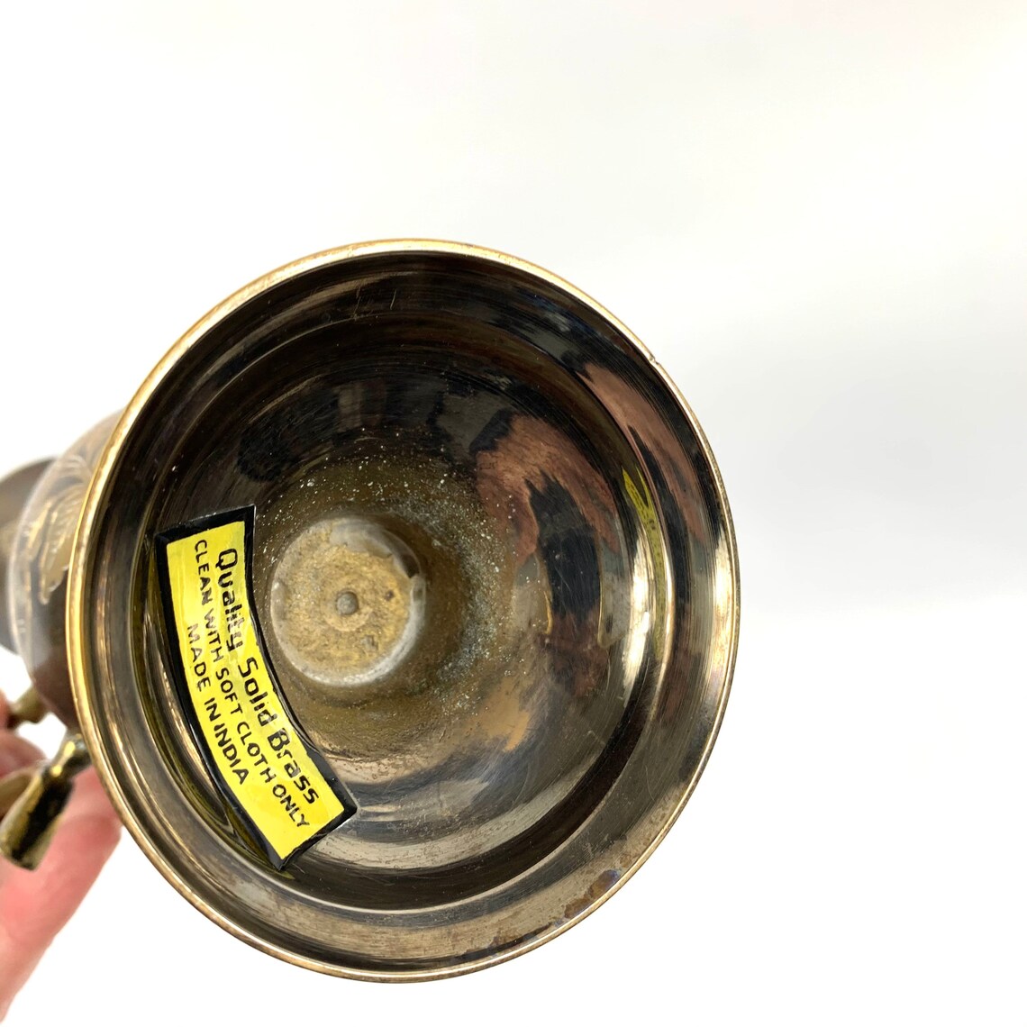 Ornate Inlaid Brass Vase Two Handle Bud Vase Urn Shape - Etsy