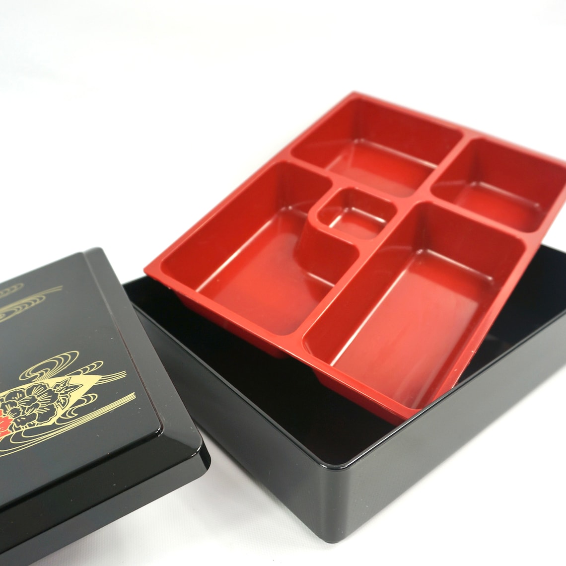 Midcentury Black Lacquer Bento Box Japanese Fan Jewelry - Etsy