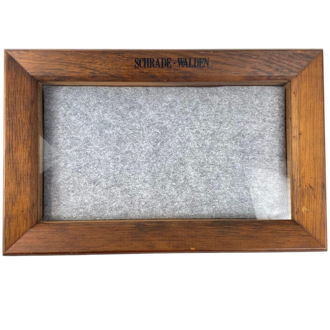 Schrade Walden Knives Glass Topped Wood Display Case Countertop Cabinet ...