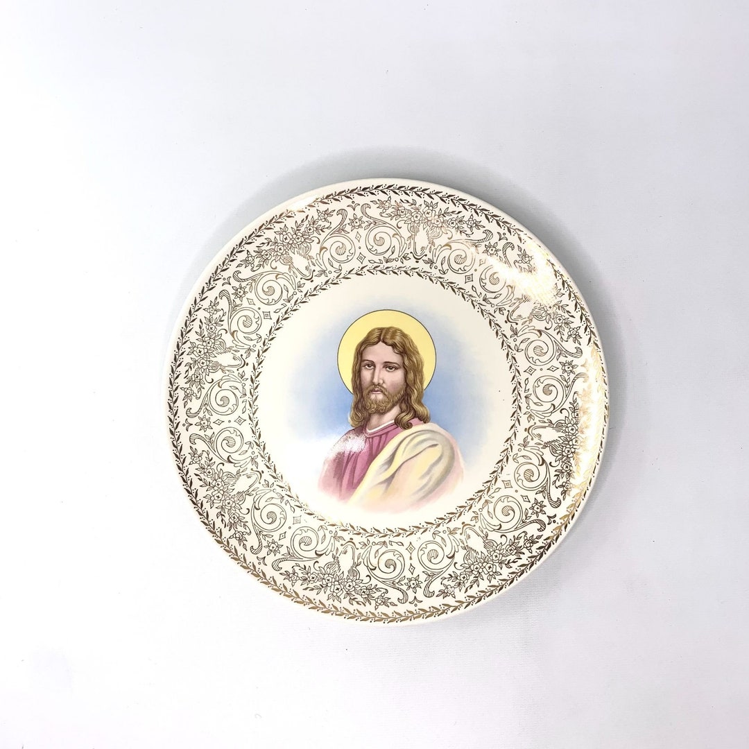 Ornate Gold Jesus Plate 10 Inch Religious Christian China Wall Decor - Etsy