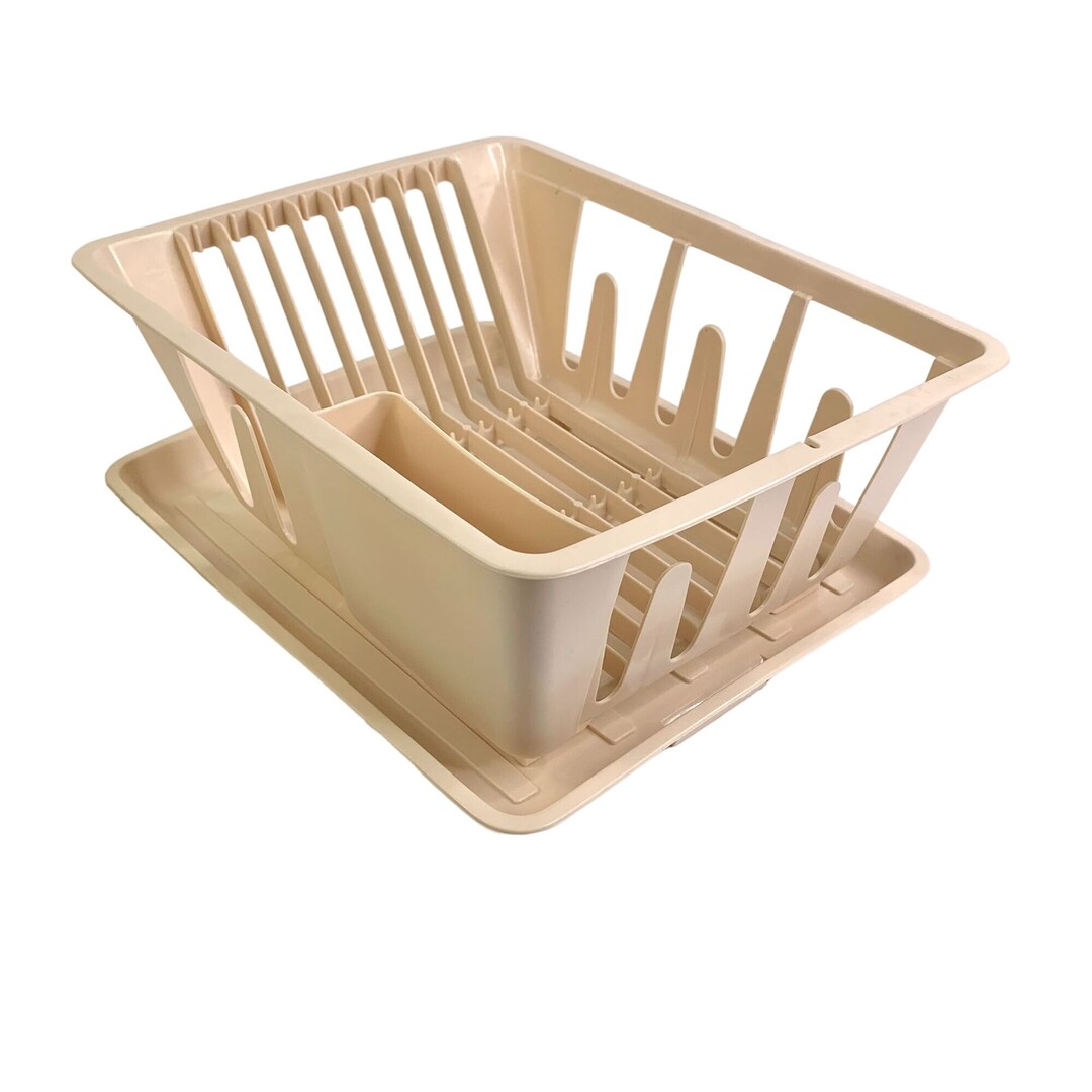 Small Sink Dish Drainer Hard Plastic Kitchen Drying Rack 80s Vintage ...