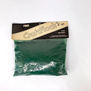 Vintage Craft Flock Flocking Powder Fiber 4 0z Bag Green Black or Red ...