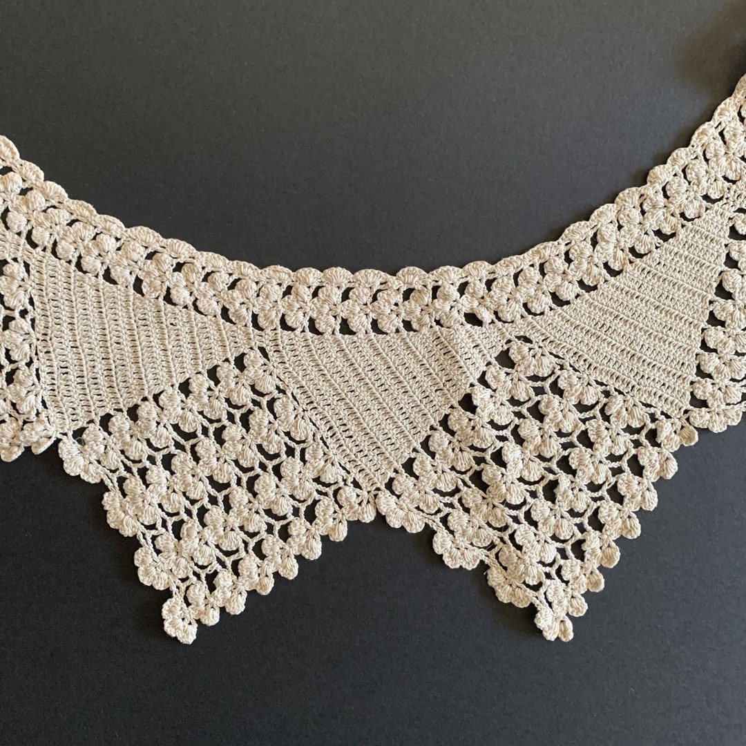 Ecru Beige Crochet Handmade Tatted Lace Pillow Border Vintage Trim - Etsy
