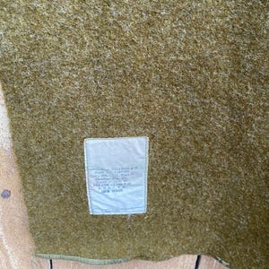 Olive Drab US Army Logo Hospital Wool Blanket 1953 Korean War Military ...