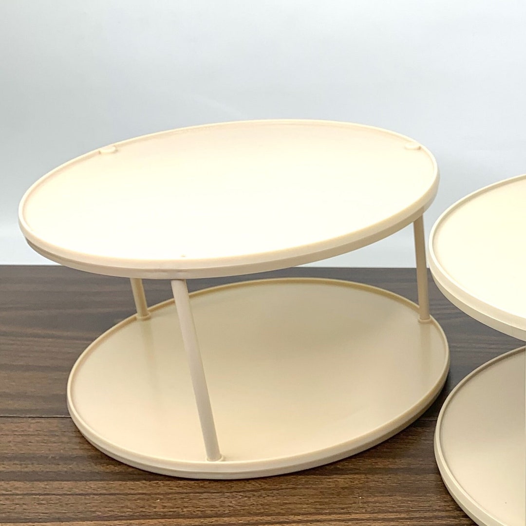 Rubbermaid Lazy Susan Turntable Almond Beige Spice Carousel Kitchen Two ...