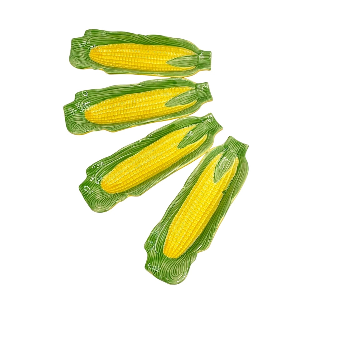 Colorful Vintage Corn on the Cob Plates Dishes Set of Four Japan - Etsy