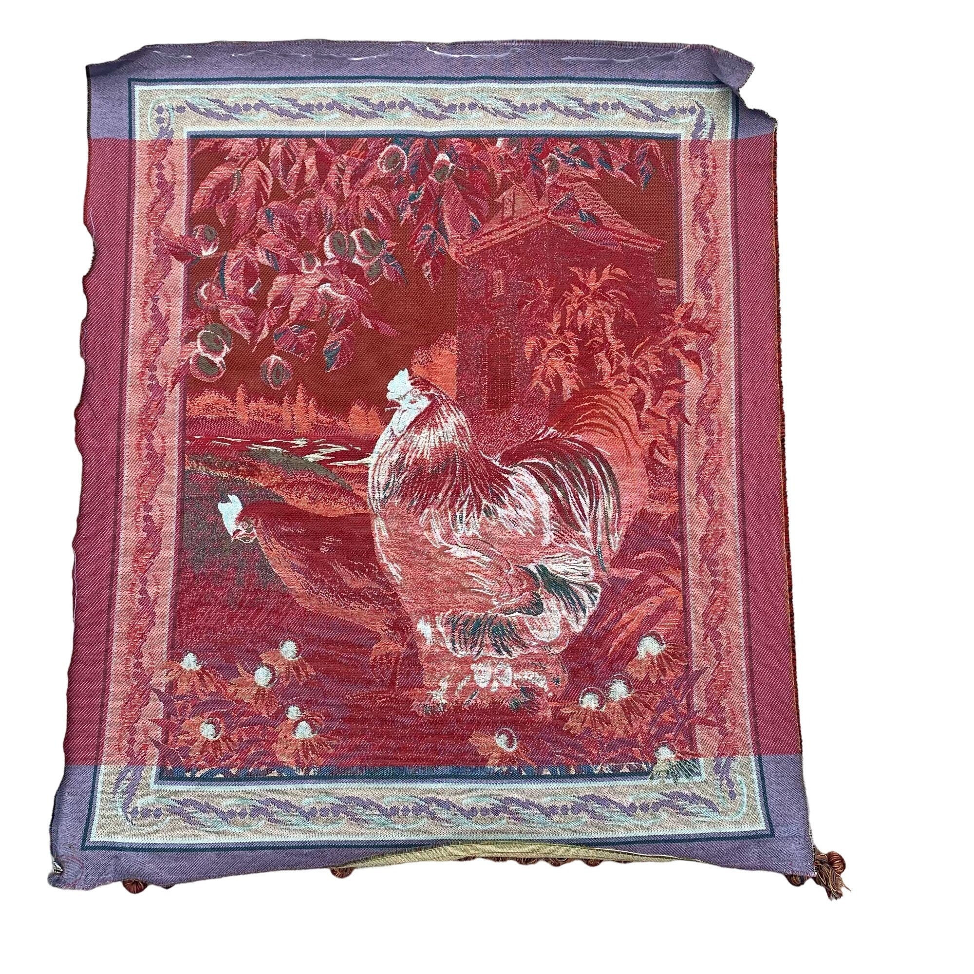 Large Rooster Wall Tapestry French Country Kitchen Vintage Farmhouse ...