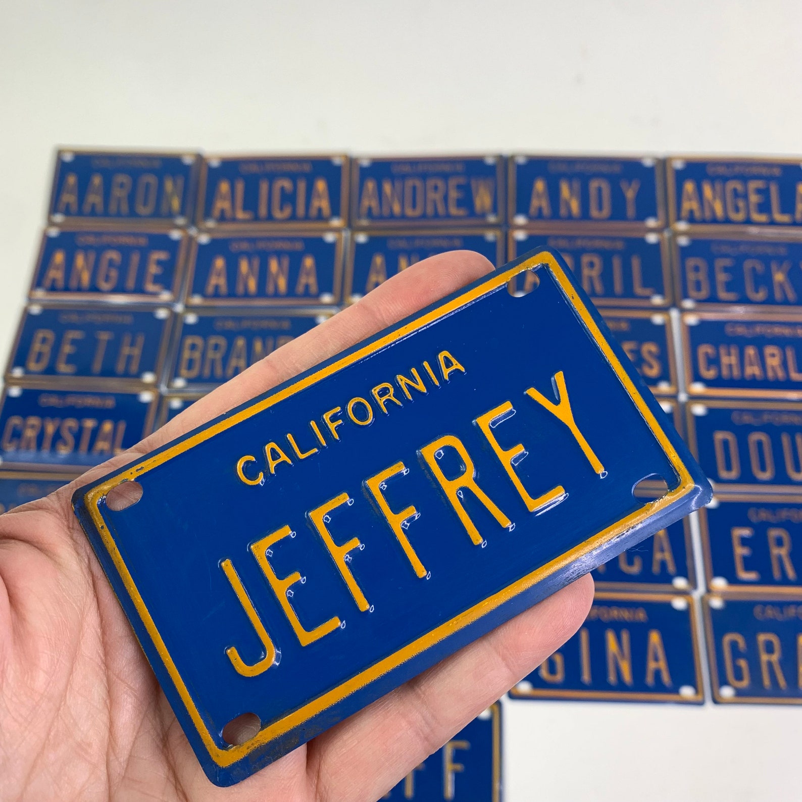 California Bicycle Name A to J License Plate 60s to 70s Vintage Small ...