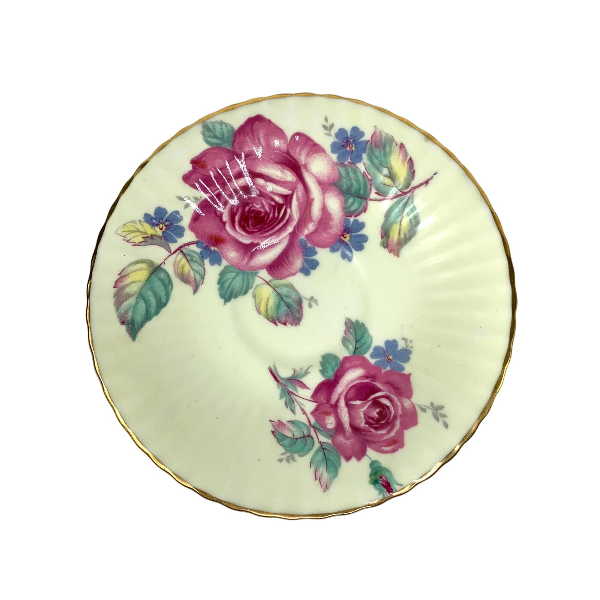 Paragon Cabbage Rose English Bone China Pale Yellow Teacup and Saucer ...