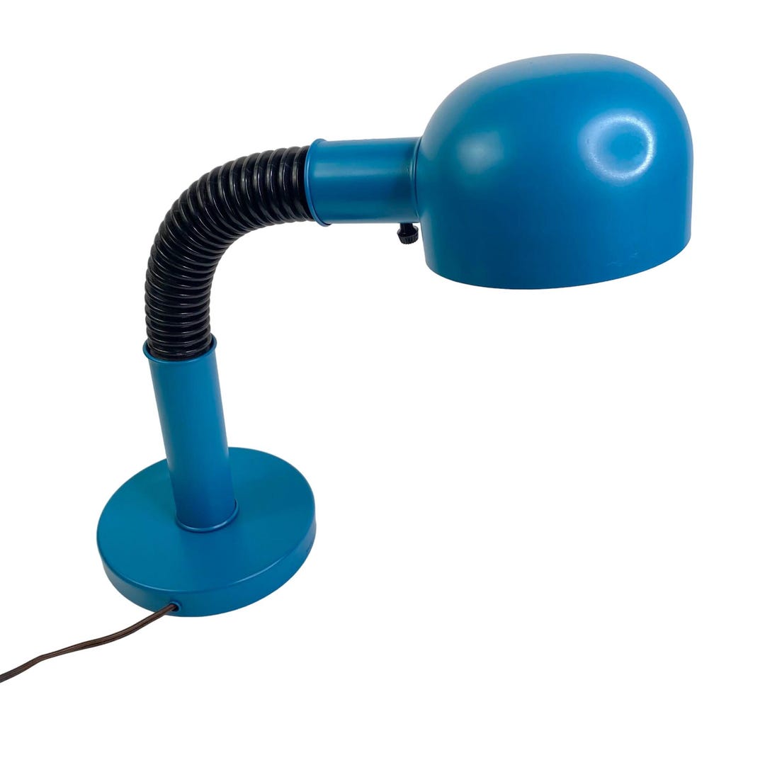 Turquoise Goose Neck Desk Lamp 70s Vintage Adjustable Desk Lighting - Etsy