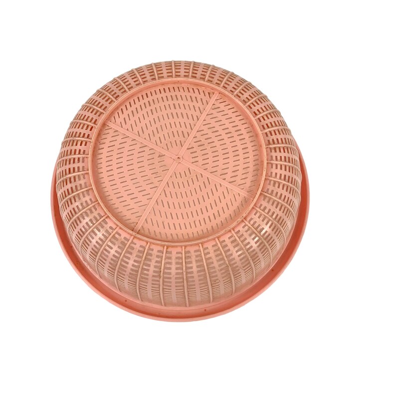 Peachy Pink Large Vintage Hard Plastic Kitchen Colander 10 Inch ...