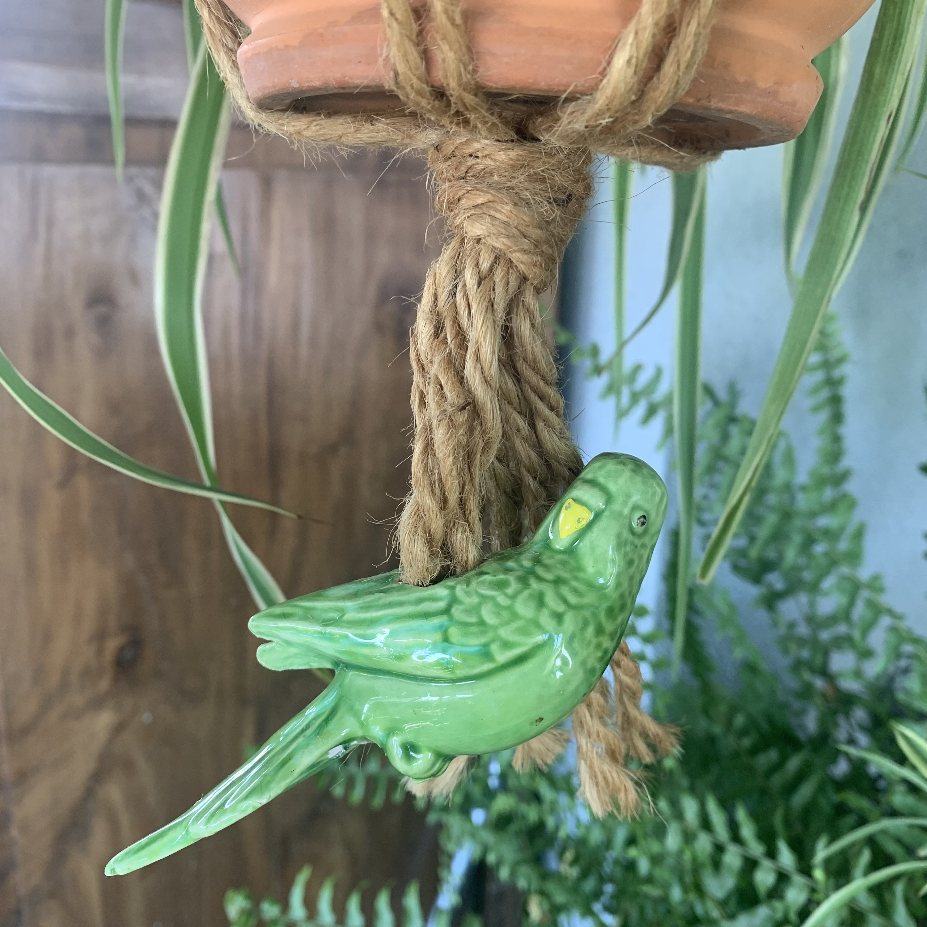 Single Large Ceramic Macrame Bead Parakeet or Candle Topper | Etsy