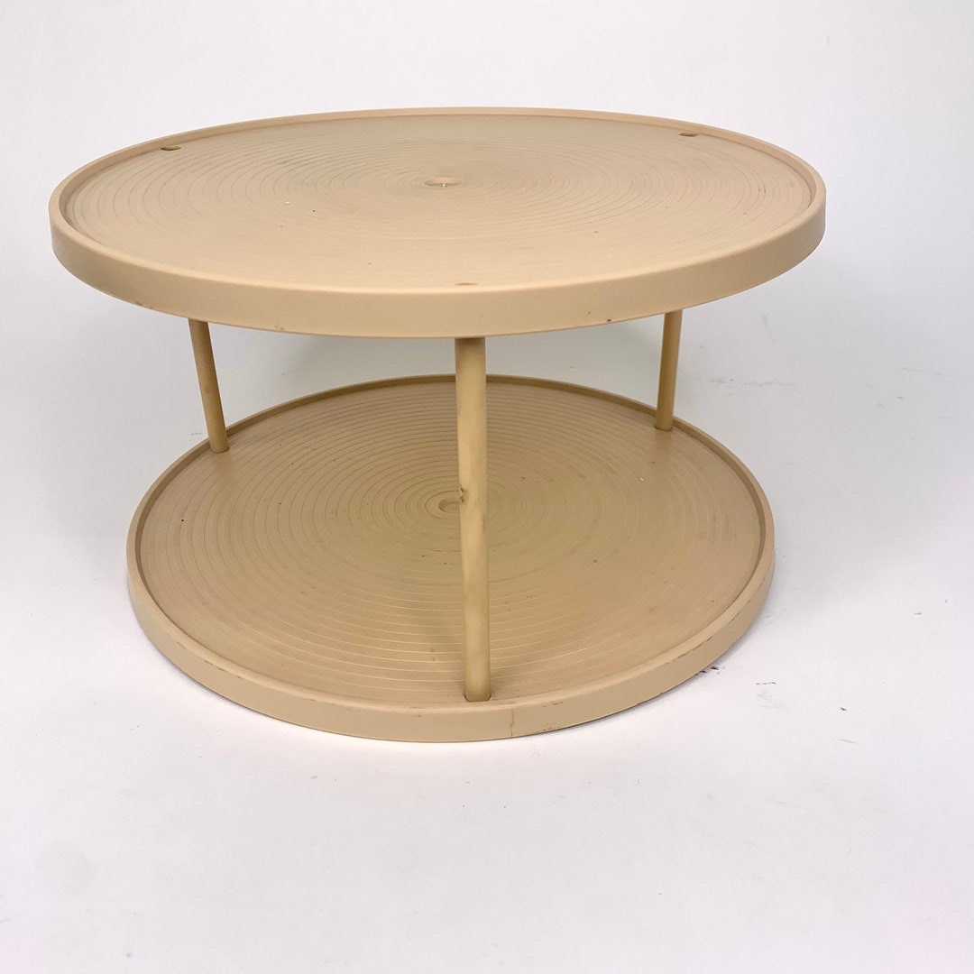 Double Decker Lazy Susan Turntable Beige Retro Kitchen Storage - Etsy