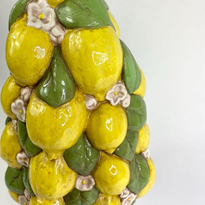 Ceramic Lemon Topiary 16 in Tall Holland Mold Decorative Italian Style ...