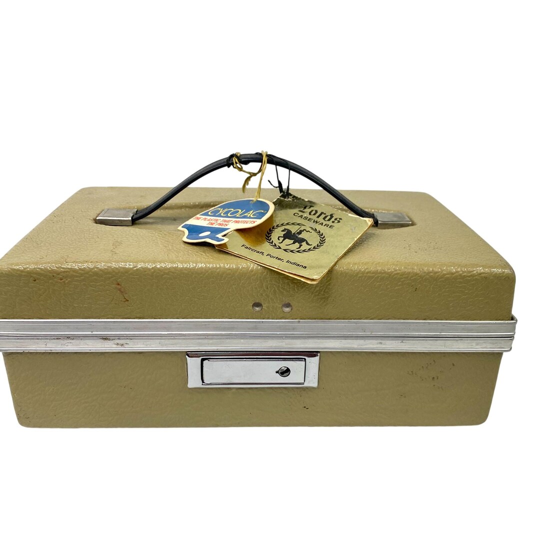 Tan Beige Vintage Cash Lock Box Office Cycolac Storage Case - Etsy
