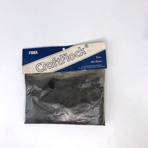 Vintage Craft Flock Flocking Powder Fiber 4 0z Bag Green Black or Red ...
