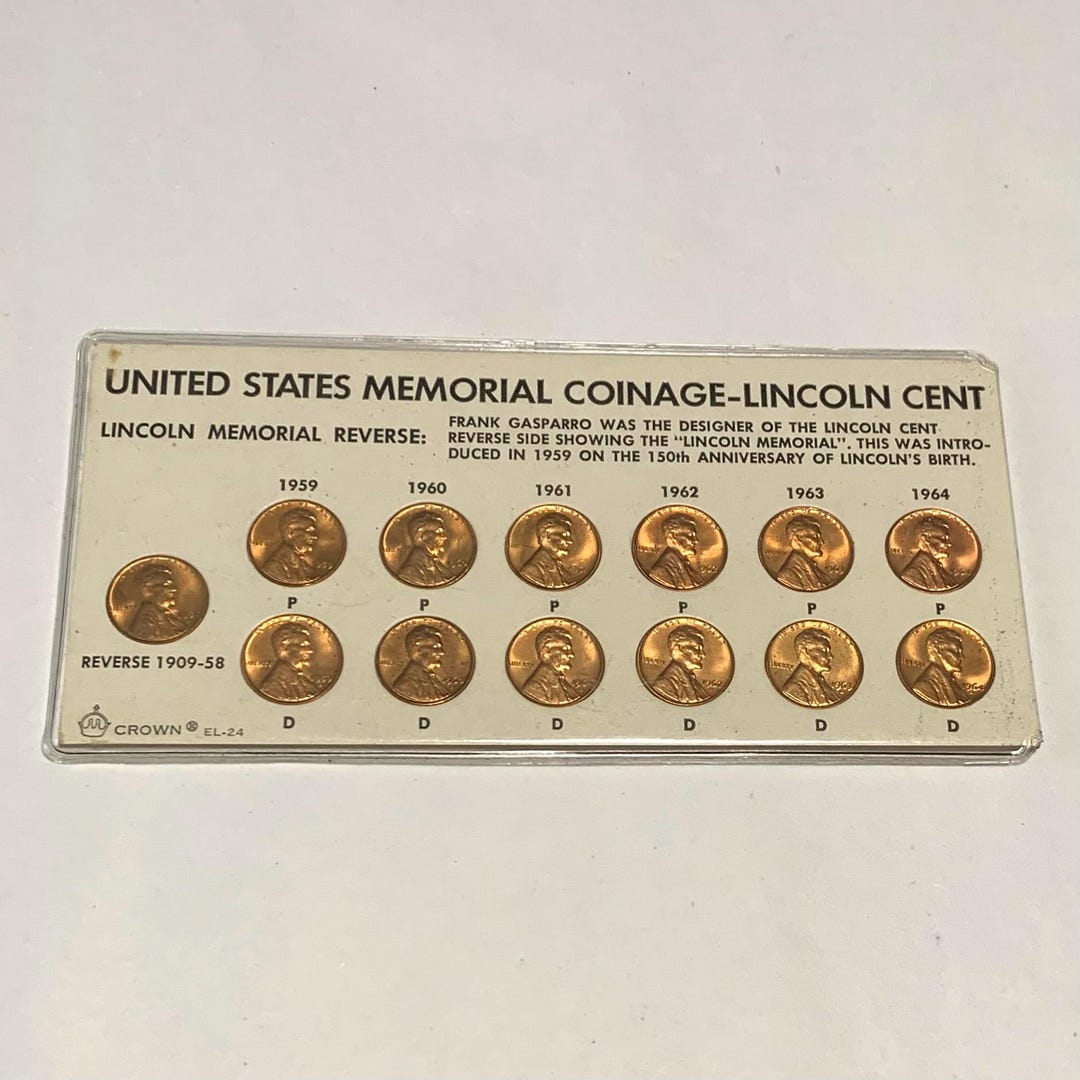 U.S. Memorial Coinage - Lincoln Cent 1959-1964 Philadelphia and Denver ...