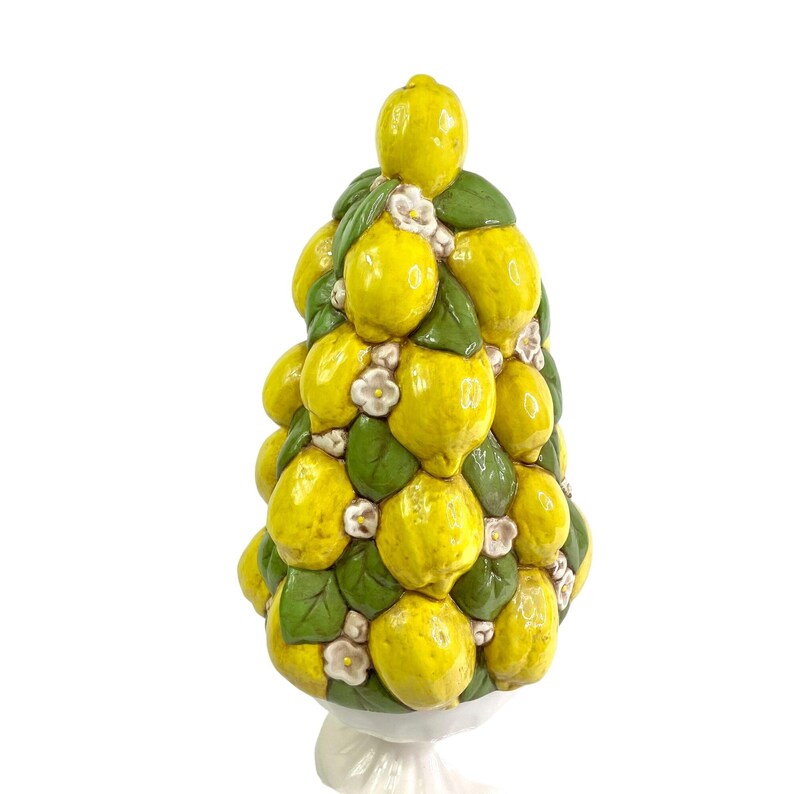 Ceramic Lemon Topiary 16 in Tall Holland Mold Decorative Italian Style ...