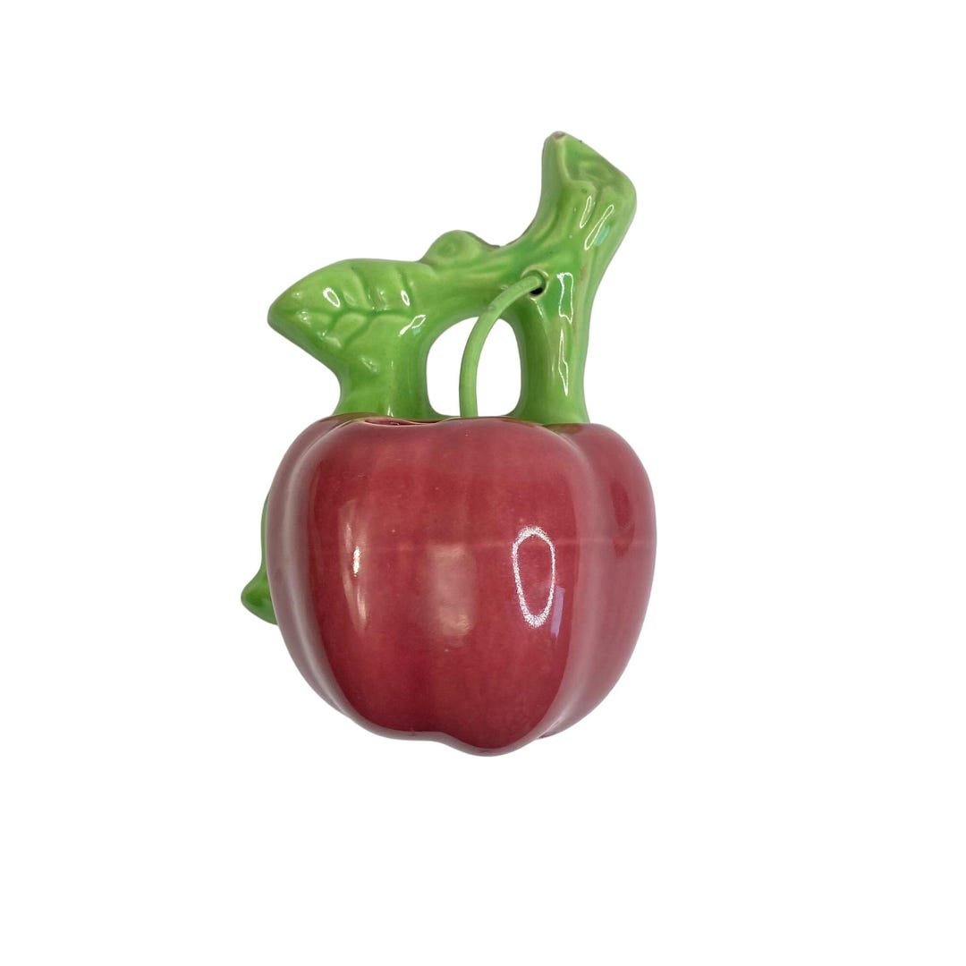 Red Apple Wall Pocket Vase 50s Vintage Ceramic Fruit - Etsy