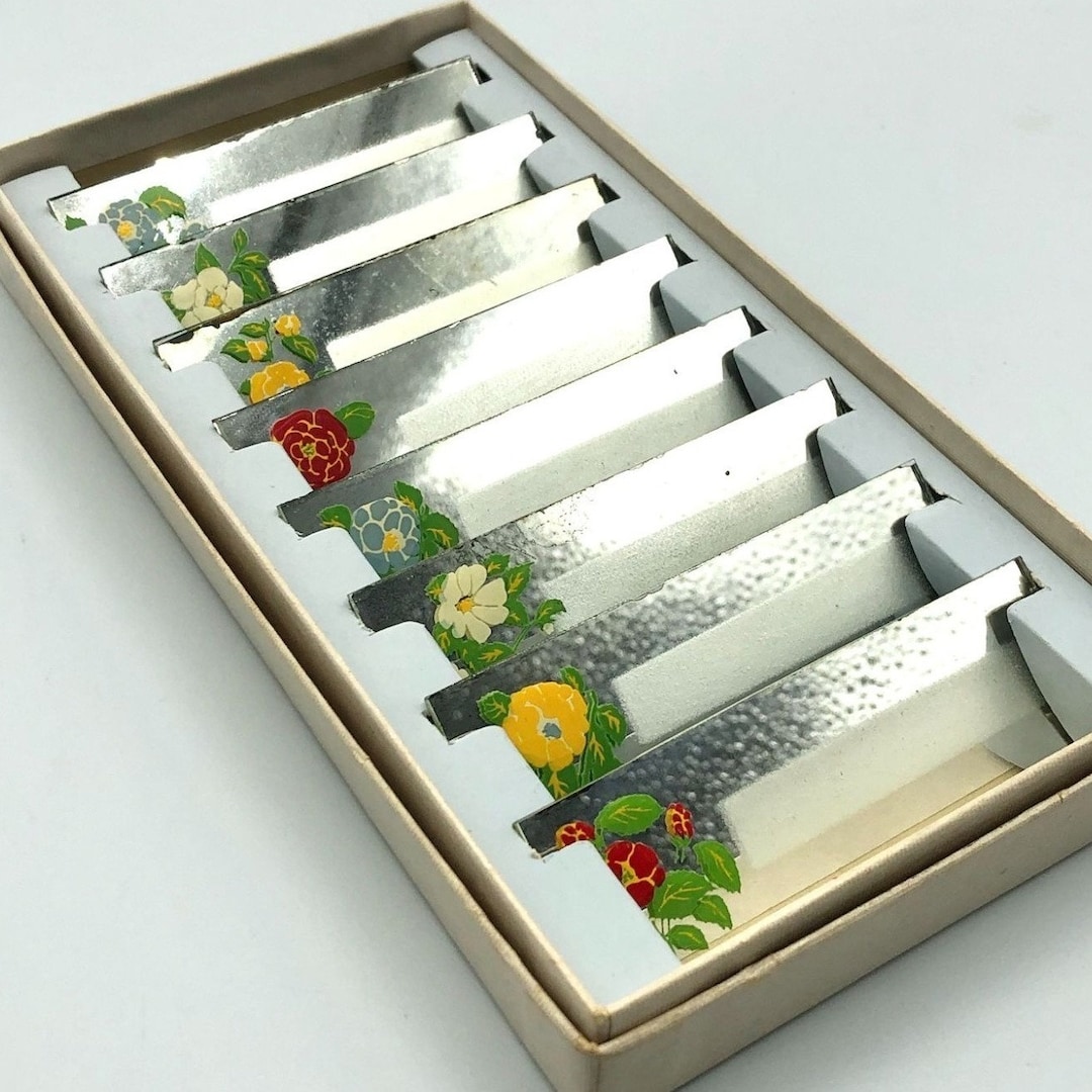 Shabby Glass Name Place Card Holders Write and Erase Vintage Flower ...