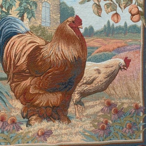 Large Rooster Wall Tapestry French Country Kitchen Vintage Farmhouse ...