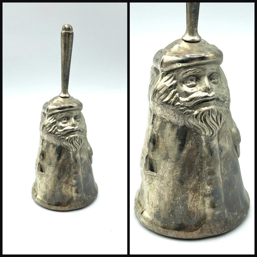 Vintage Old Fashioned Father Christmas Tin Bell Santa Claus Saint ...
