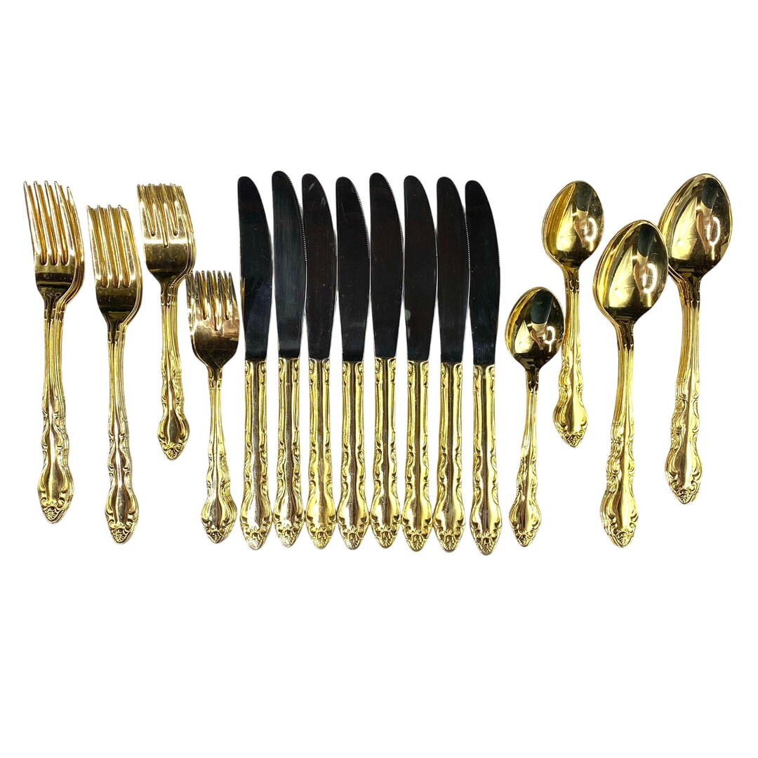 Towle Supreme 6 Place Settings Gold Plated Silverware Flatware Japan - Etsy