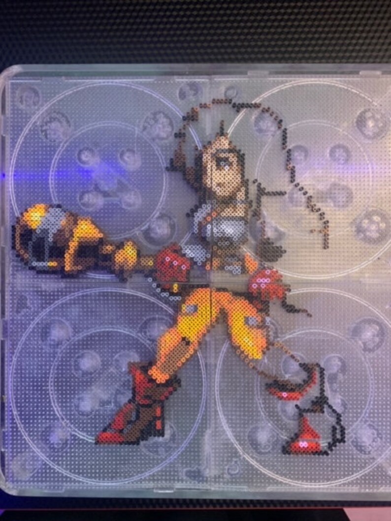 Final Fantasy 9 Hand Crafted 10 X 10 Garnet Fuse Bead Art Piece ...