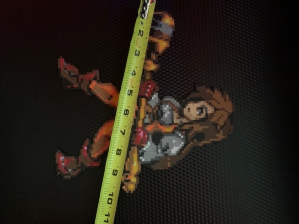 Final Fantasy 9 Hand Crafted 10 X 10 Garnet Fuse Bead Art Piece ...