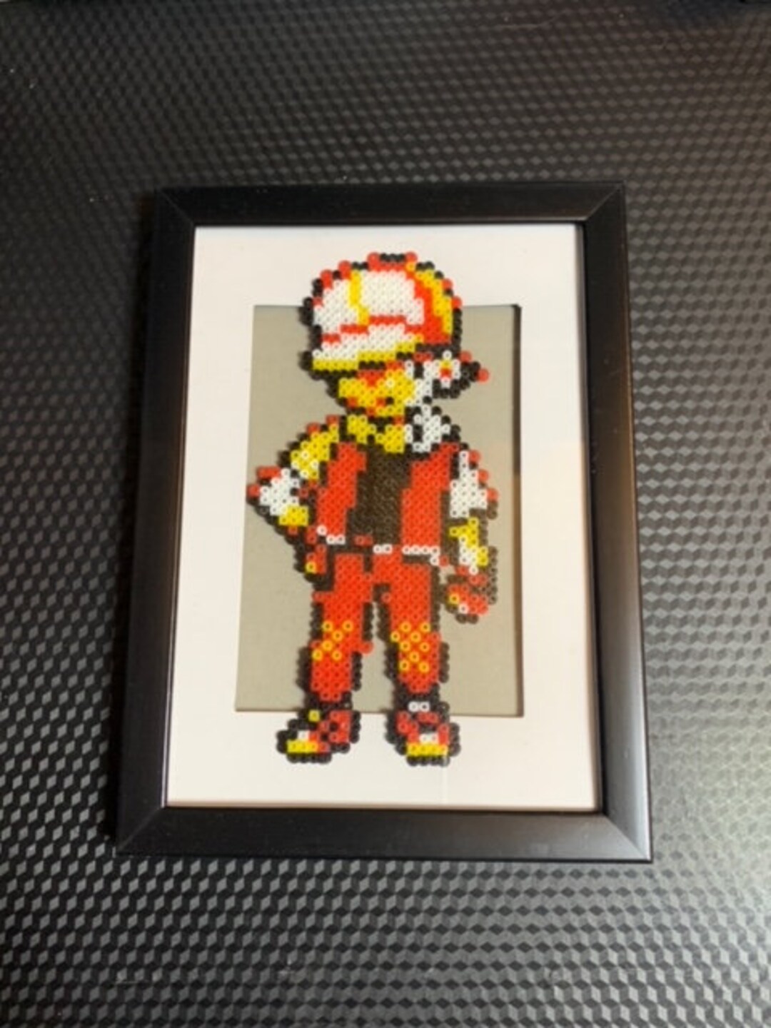 Hand Crafted Framed Ash Ketchum / Red From GBA Pokemon Red Version 5 X ...
