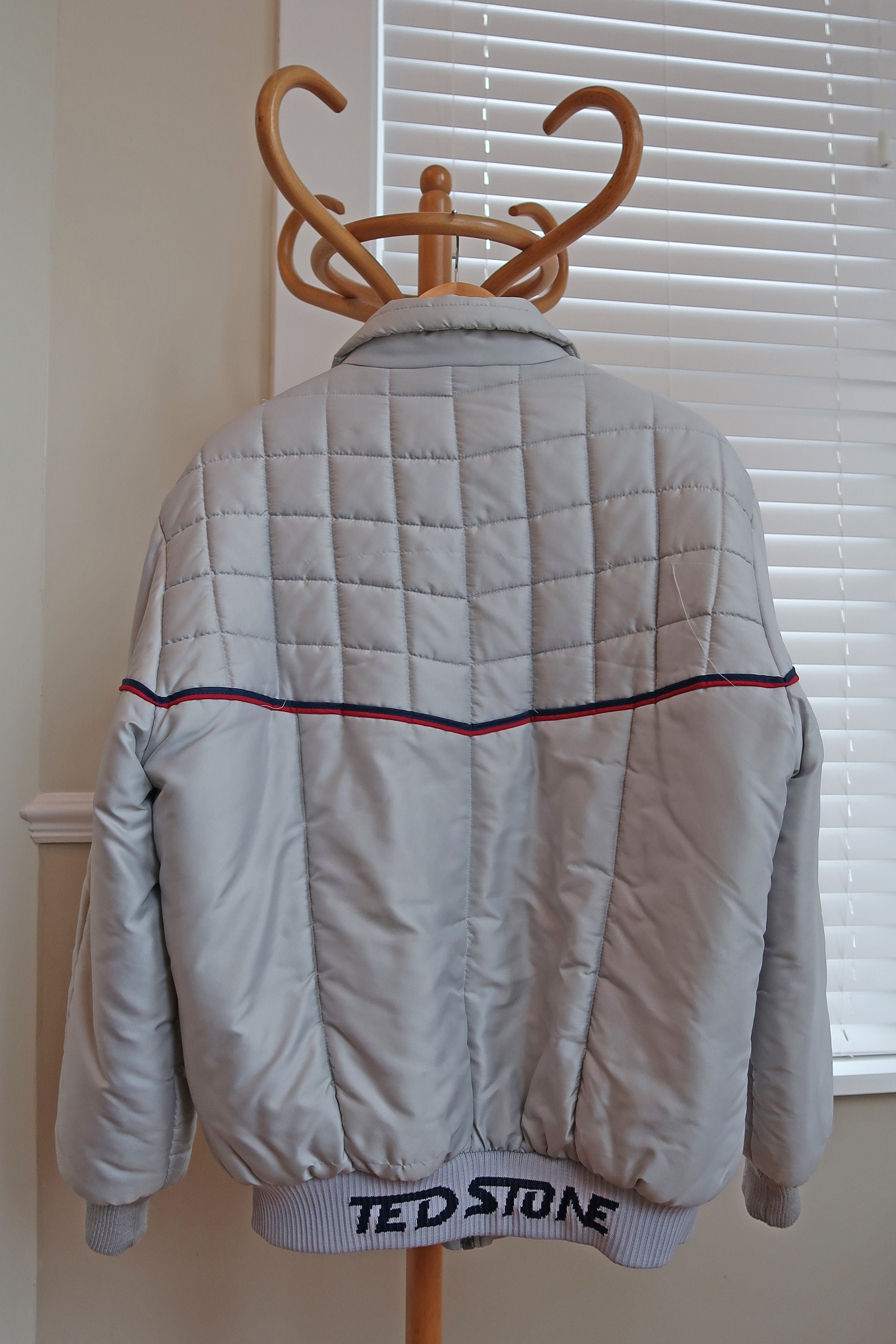 Vintage 'ted Stone' Puffer Jacket in Grey. 70s Grey - Etsy