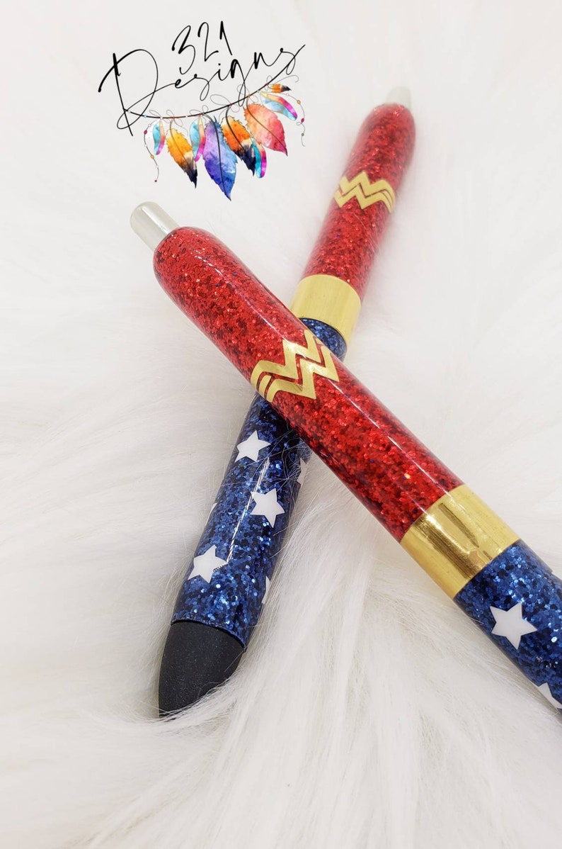 Wonder Woman Writing Pen Super Hero DC Character Ballpoint Pen Gel Pen ...