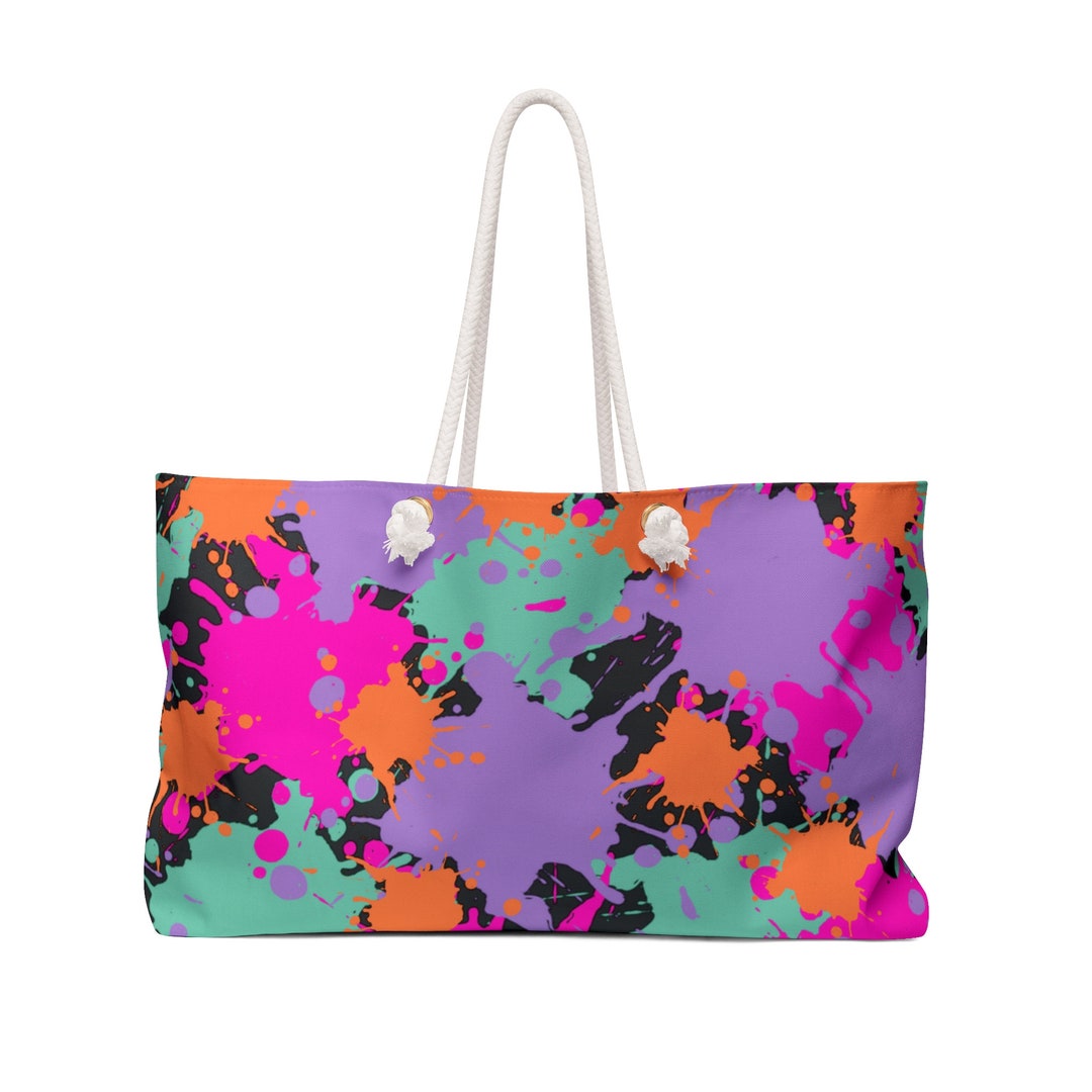 Paint Splatter Weekender Bag - Etsy