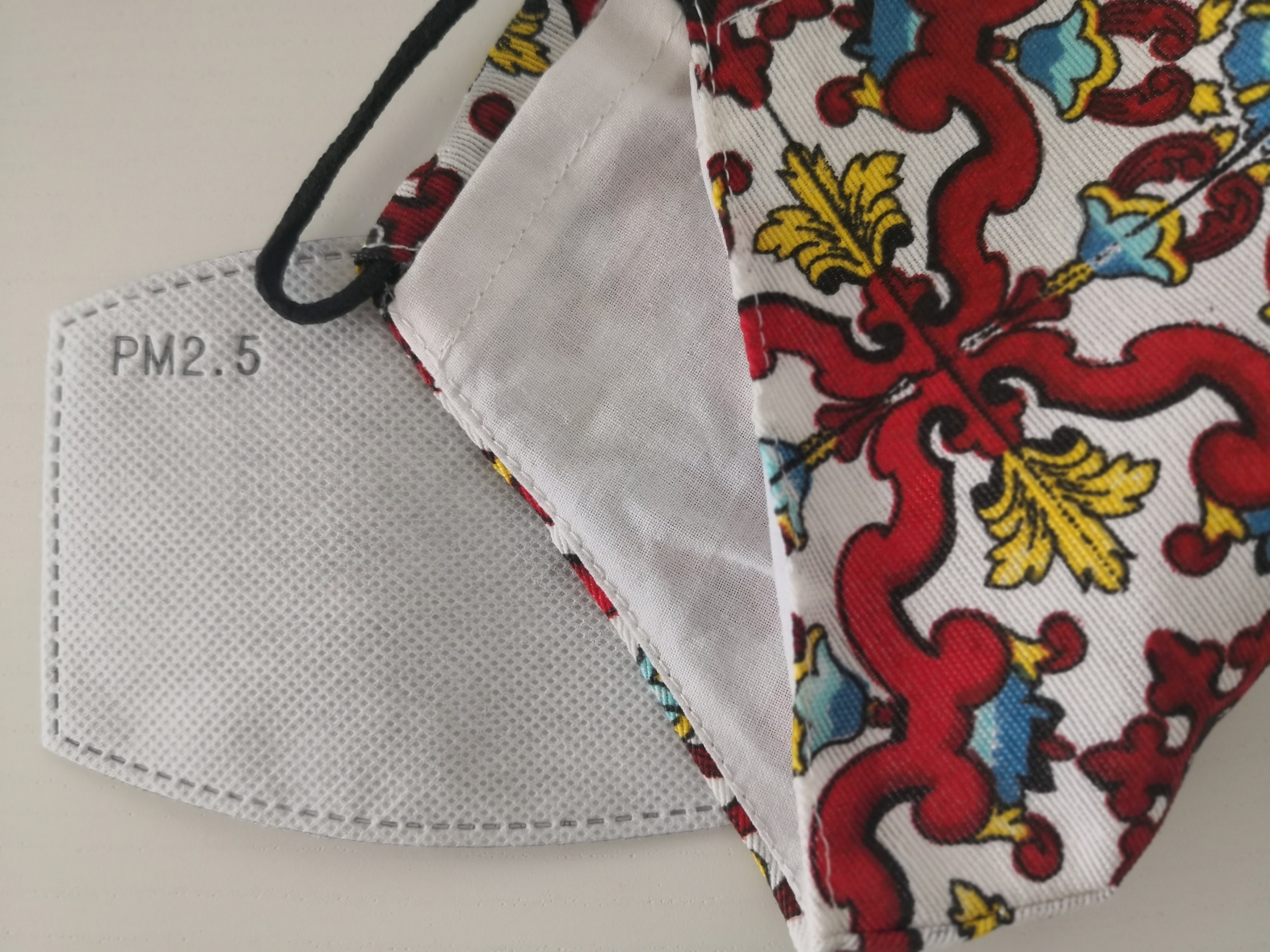 Authentic Sicilian Maiolica Face Mask With Filter Pocket 100% Handmade ...