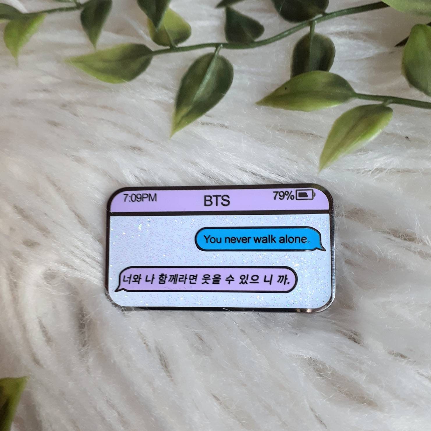 YNWA Text Message From BTS Pin | Etsy