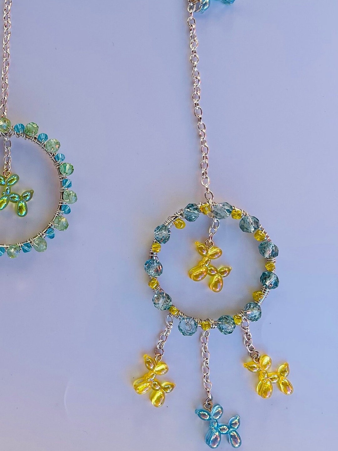 Ballon Dog Suncatchers, Cute Car Charms, Rear View Mirror Hanger, Wall ...