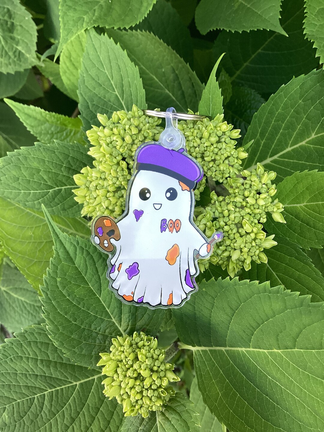 Ghost Acrylic Keychain, Artist Gifts, Key Tag, Ghost Charm Witchy Gift ...