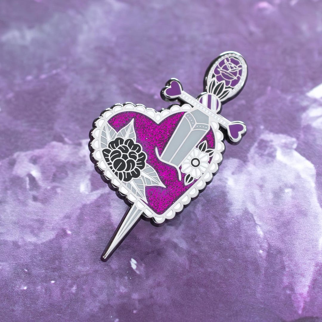 Dagger & Heart Pin - Ace - Etsy