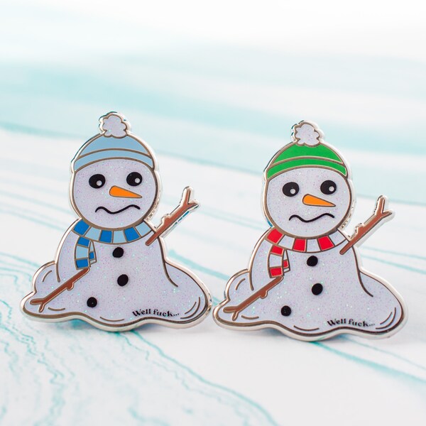 Snowman Pin - Etsy